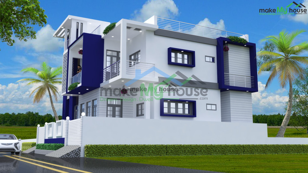 Buy 40x50 House Plan | 40 by 50 Elevation Design | Plot Area Naksha