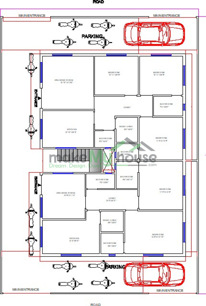 Buy 50x70 House Plan | 50 by 70 Elevation Design | Plot Area Naksha
