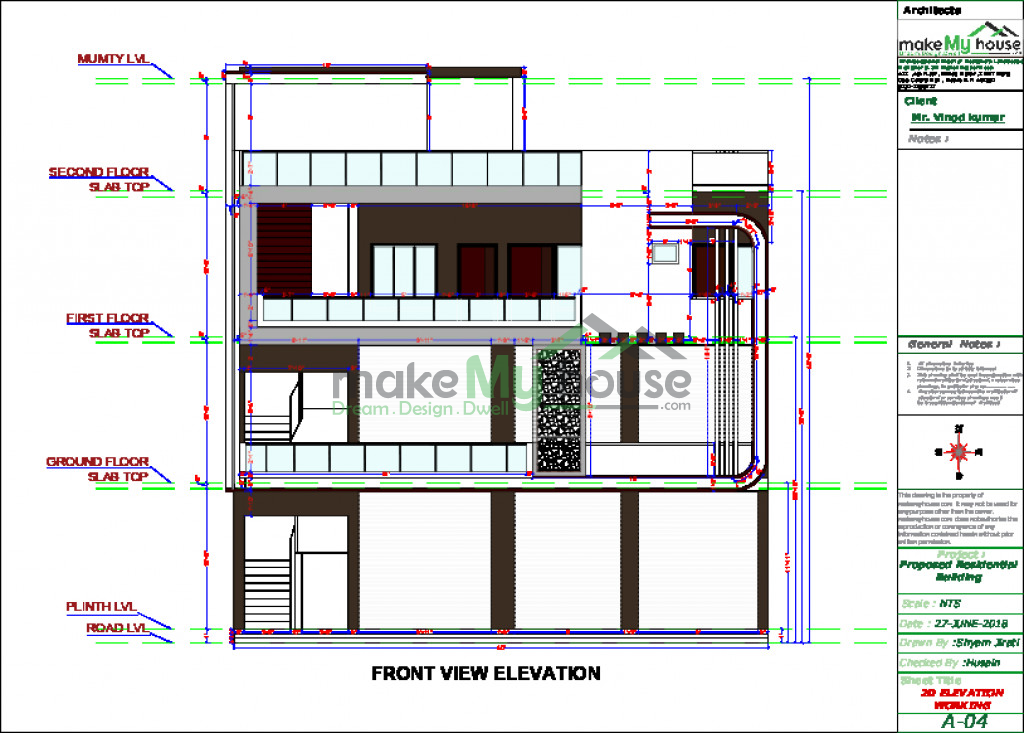 Buy 40x50 House Plan | 40 by 50 Front Elevation Design | 2000Sqrft Home ...