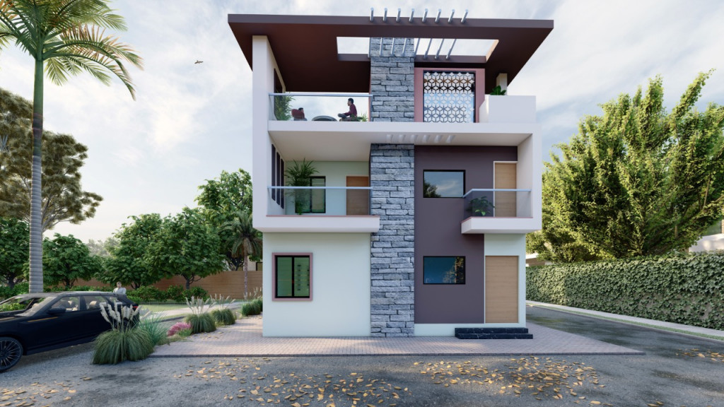 Double Story House Front Elevation | Best Exterior Design Architectural ...