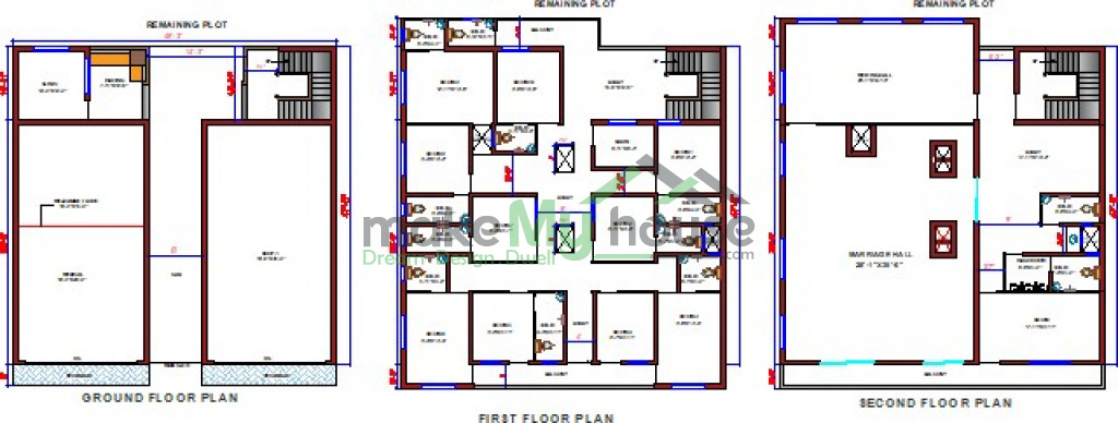 Buy 50x50 House Plan | 50 by 50 Elevation Design | Plot Area Naksha