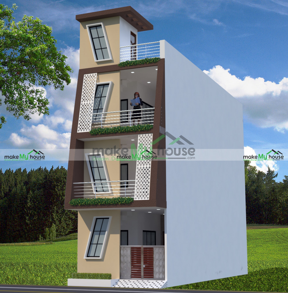 Buy 15x50 House Plan | 15 by 50 Elevation Design | Plot Area Naksha