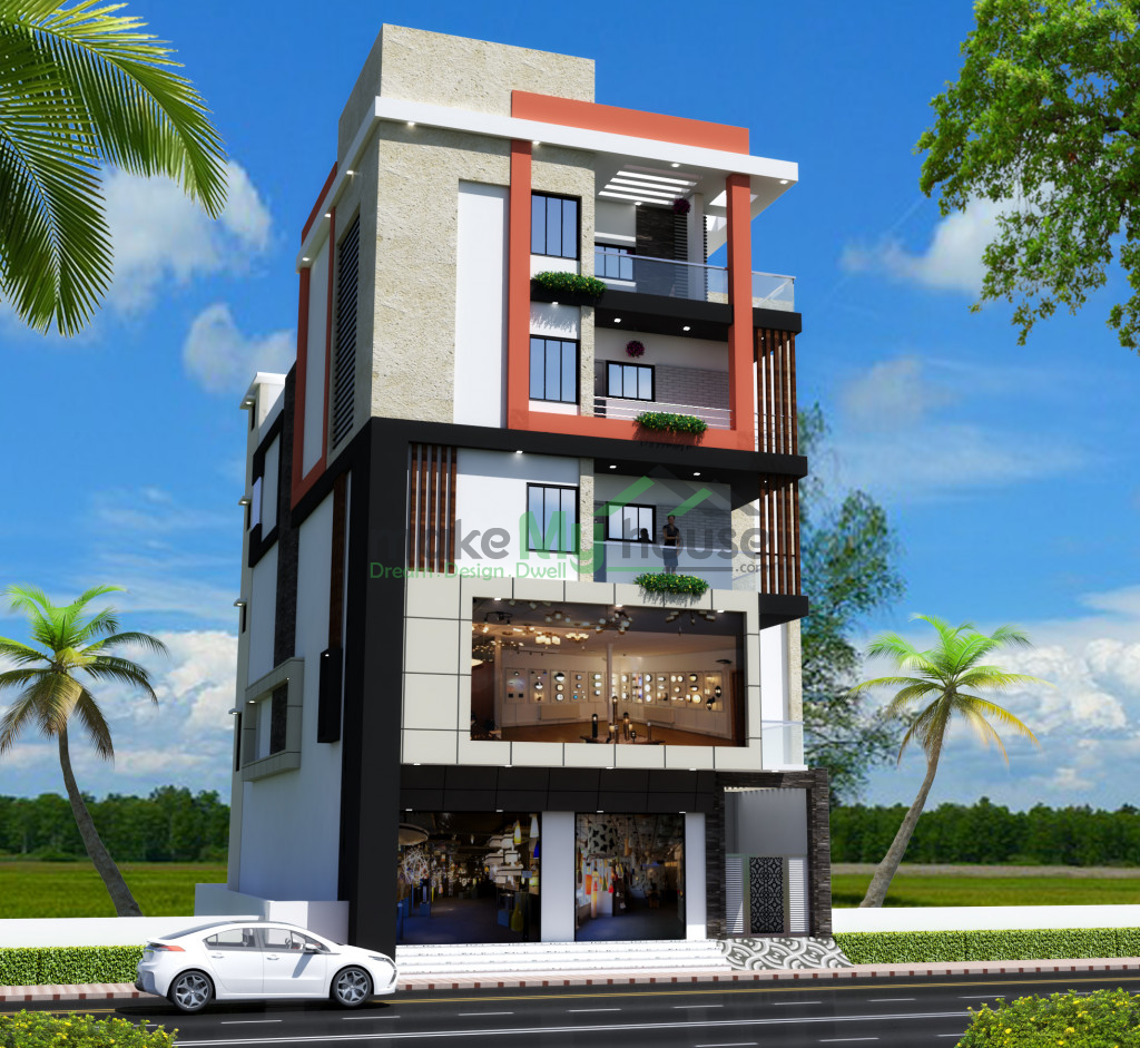 Buy 40x70 House Plan | 40 by 70 Elevation Design | Plot Area Naksha