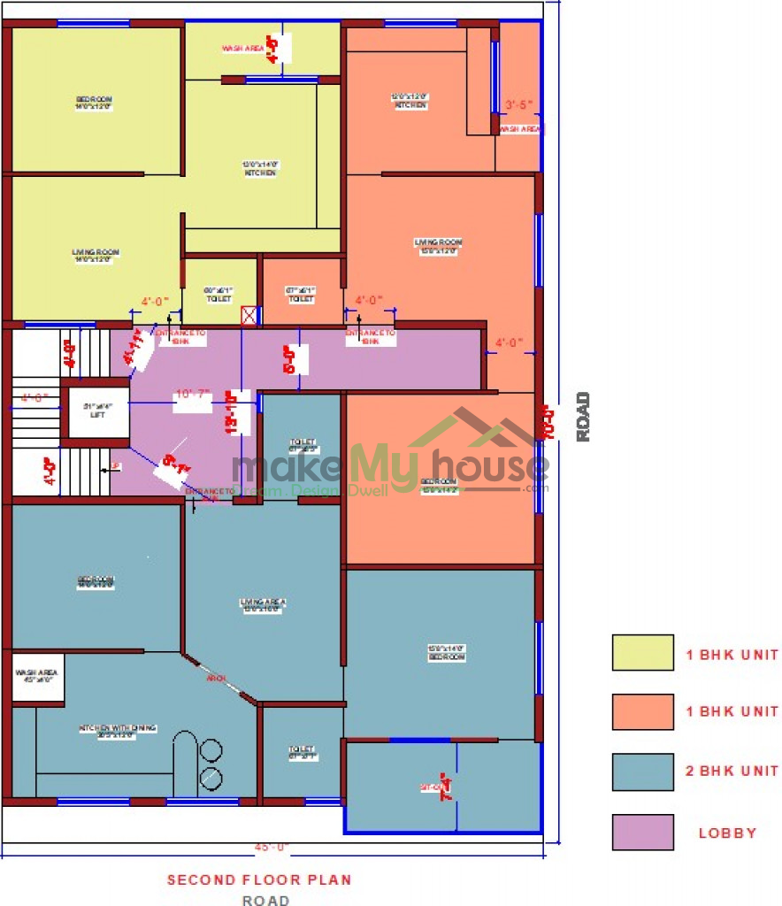 Buy 70x45 House Plan | 70 by 45 Elevation Design | Plot Area Naksha