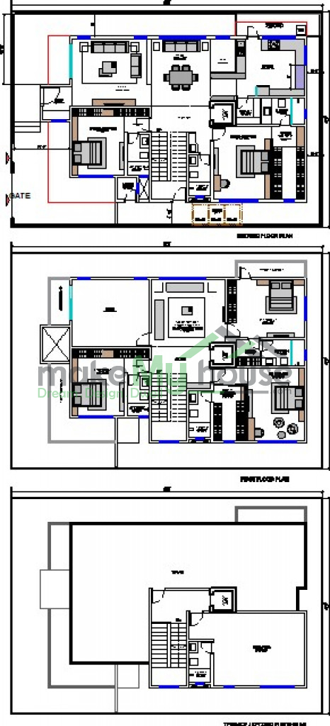 Buy 65x45 House Plan | 65 by 45 Elevation Design | Plot Area Naksha