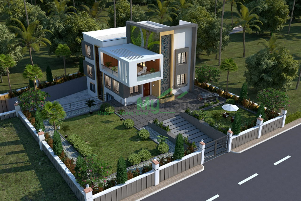 Bird Eye View, Bird Eye View, Top View, External House Design, Exterior ...