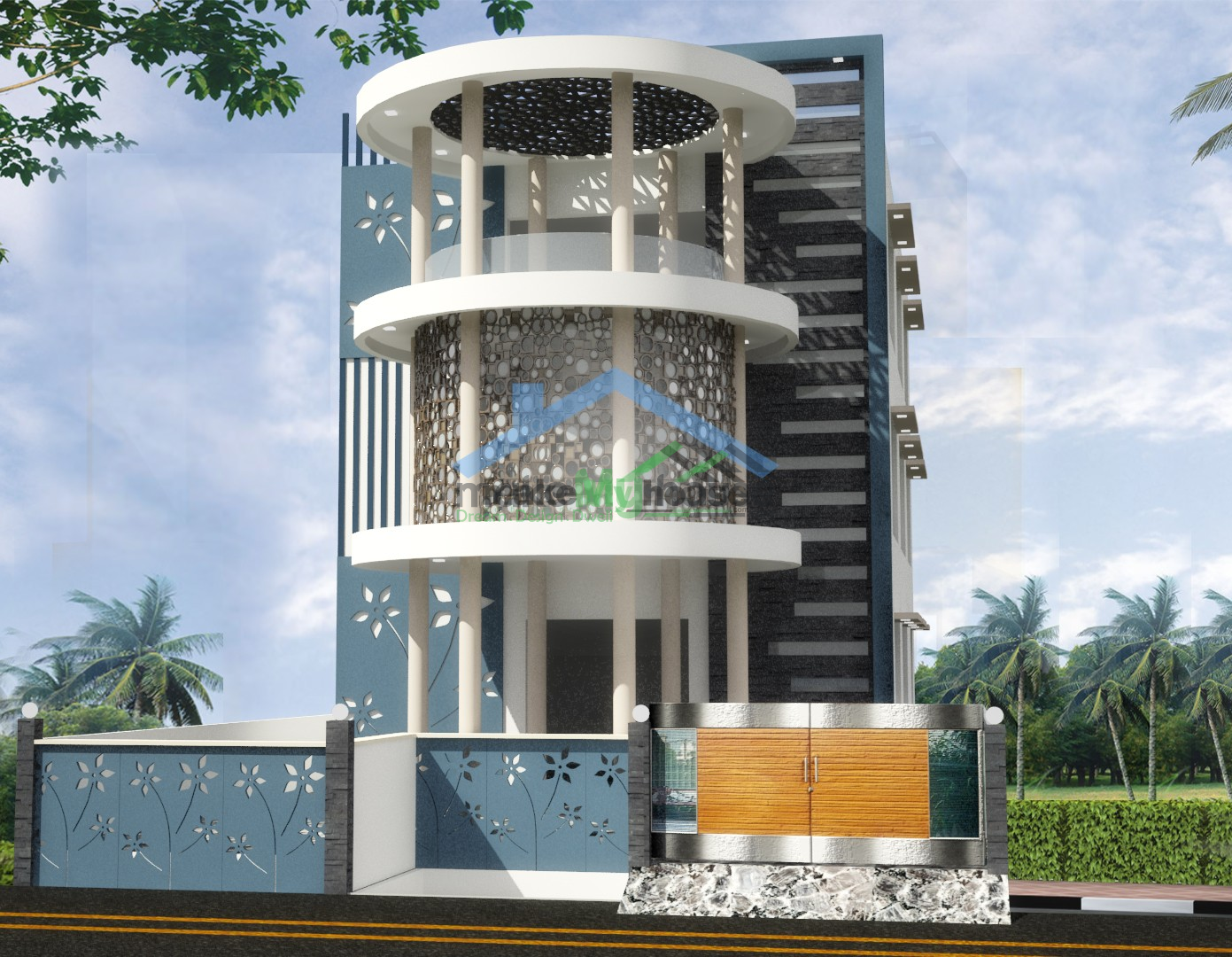 Buy 40x80 House Plan | 40 by 80 Elevation Design | Plot Area Naksha