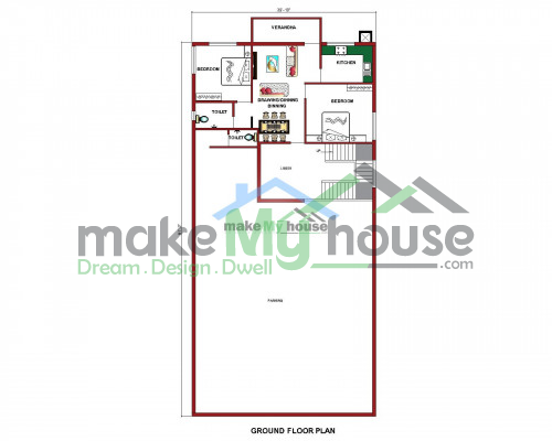 Buy 40x80 House Plan | 40 by 80 Elevation Design | Plot Area Naksha