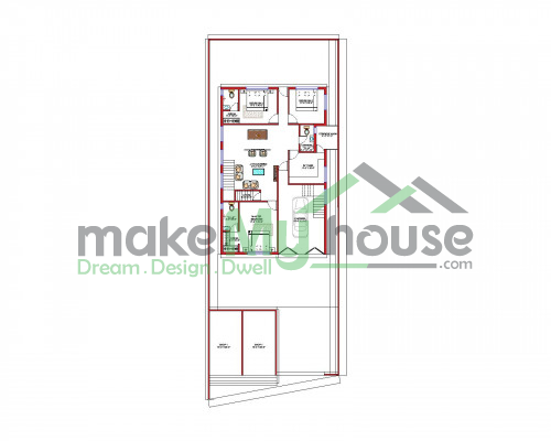 Buy 40x80 House Plan | 40 by 80 Elevation Design | Plot Area Naksha