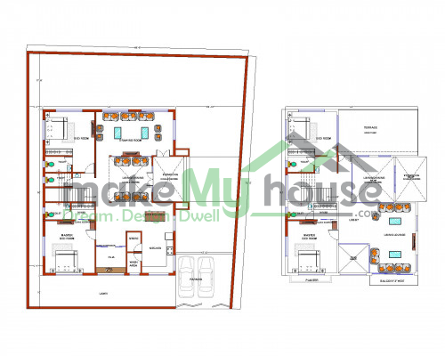 Buy 50x70 House Plan | 50 by 70 Elevation Design | Plot Area Naksha