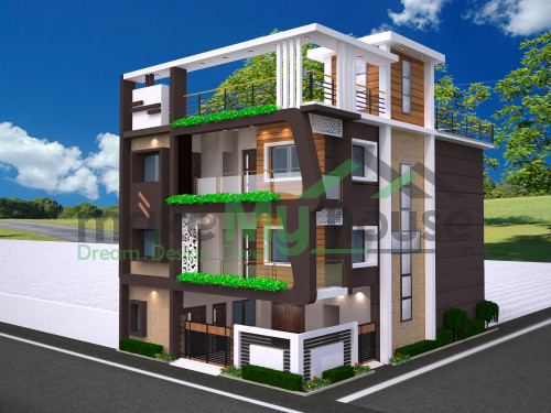 31*49 House plan, 1519 SqFt Floor Plan triplex Home Design- 185