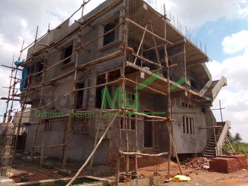 54*39 House plan, 2106 SqFt Floor Plan duplex Home Design- 346