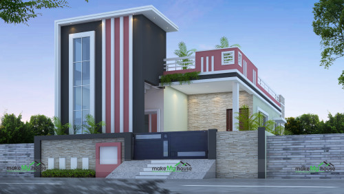 64*34 House plan, 2176 SqFt Floor Plan singlex Home Design- 5252