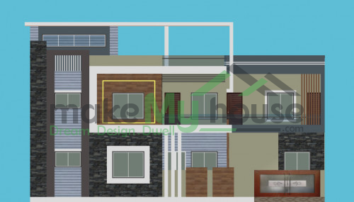 55*42 House plan, 2310 SqFt Floor Plan duplex Home Design- 5378