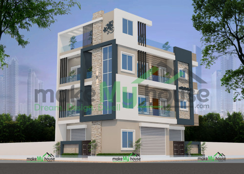 40*28 House plan, 1120 SqFt Floor Plan triplex Home Design- 5502