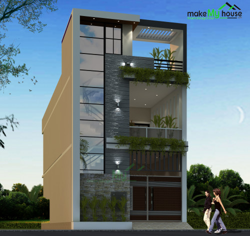 18*50 House plan, 900 SqFt Floor Plan duplex Home Design- 7605