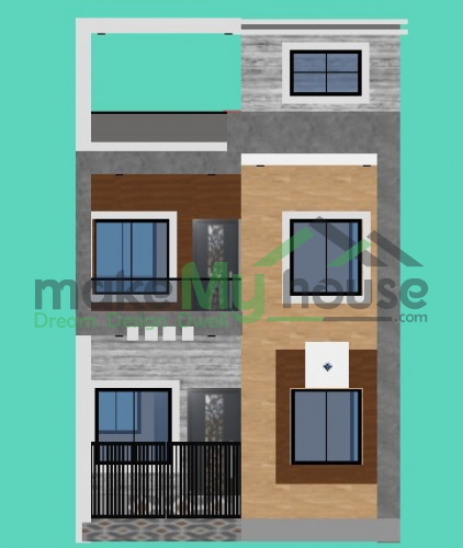 21*29 House plan, 609 SqFt Floor Plan duplex Home Design- 7912