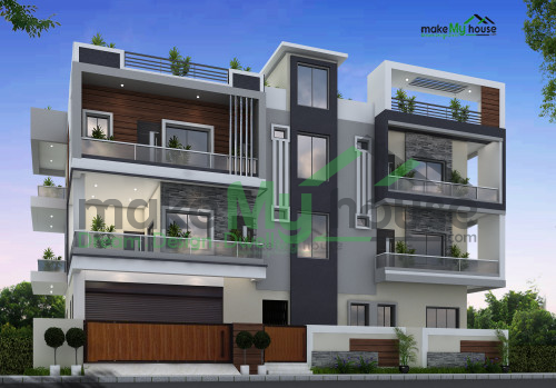 43*66 House plan, 2838 SqFt Floor Plan triplex Home Design- 8844