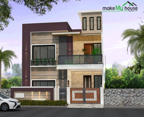 30*47 House plan, 1410 SqFt Floor Plan duplex Home Design- 9009