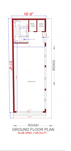 18×50 House Design Ground Floor | Floor Roma