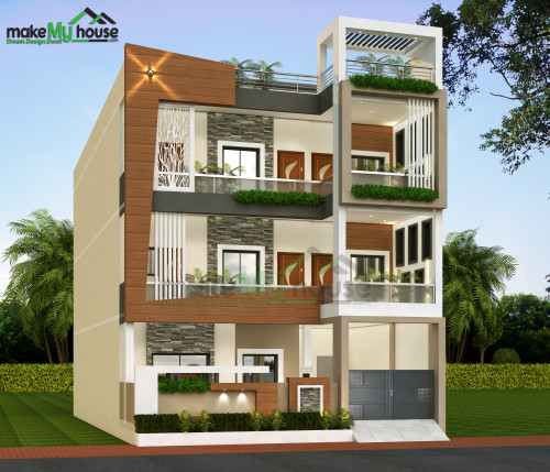 30*60 House plan, 1800 SqFt Floor Plan triplex Home Design- 9952
