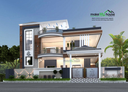 38*56 House plan, 2128 SqFt Floor Plan duplex Home Design- 10676