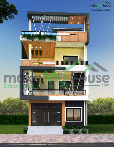 23*51 House plan, 1173 SqFt Floor Plan triplex Home Design- 10690