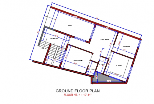 90*100 House plan, 9000 SqFt Floor Plan multistorey Home Design- 10726