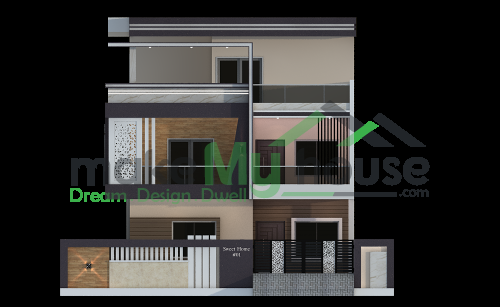 44*59 House plan, 2596 SqFt Floor Plan triplex Home Design- 12093