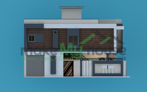 58*43 House plan, 2494 SqFt Floor Plan duplex Home Design- 12117