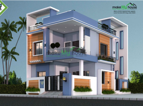 25*44 House plan, 1100 SqFt Floor Plan duplex Home Design- 12231