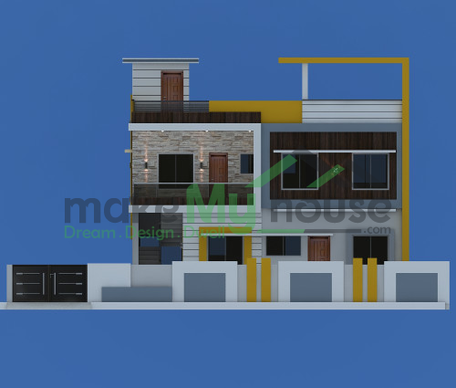 60*60 House plan, 3600 SqFt Floor Plan duplex Home Design- 12410