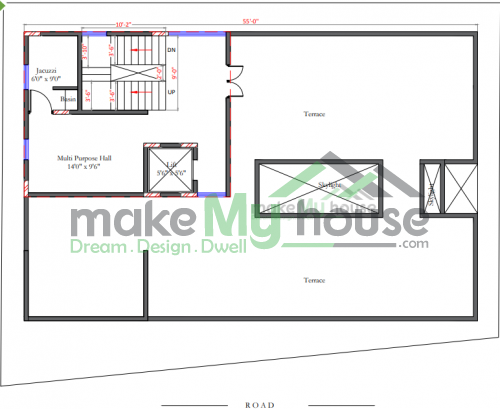 60*46 House plan, 2760 SqFt Floor Plan multistorey Home Design- 12535