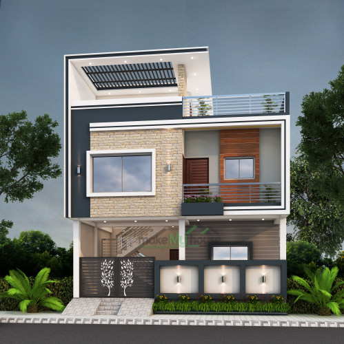 27*60 House plan, 1620 SqFt Floor Plan duplex Home Design- 13280