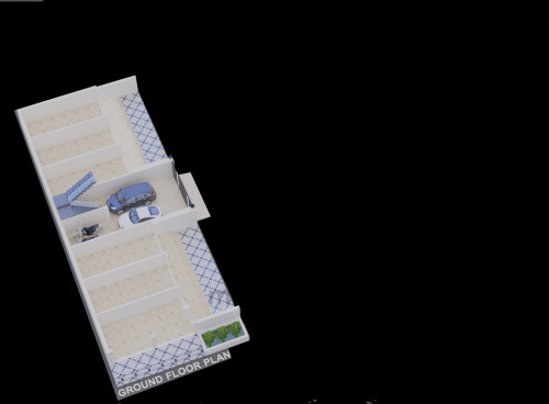 30*72 House plan, 2160 SqFt Floor Plan triplex Home Design- 11552