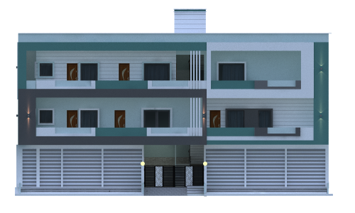 30*72 House plan, 2160 SqFt Floor Plan triplex Home Design- 11552