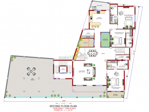 100*75 House plan, 7500 SqFt Floor Plan multistorey Home Design- 13641