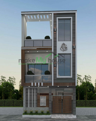 17*55 House plan, 935 SqFt Floor Plan duplex Home Design- 12291