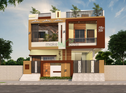 28*60 House plan, 1680 SqFt Floor Plan duplex Home Design- 13681