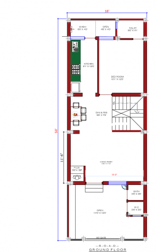 18x50 House plan, 900 SqFt | 3 BHK House Design | 2 Storey Plan