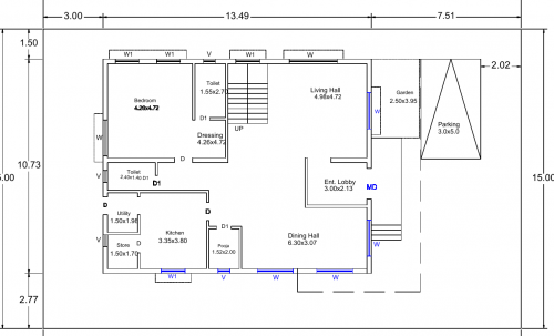 24x15 House plan, 360 SqFt | 3 BHK House Design | 2 Storey Plan