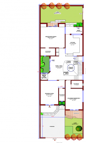 30*90 House plan, 2700 SqFt Floor Plan duplex Home Design- 3953