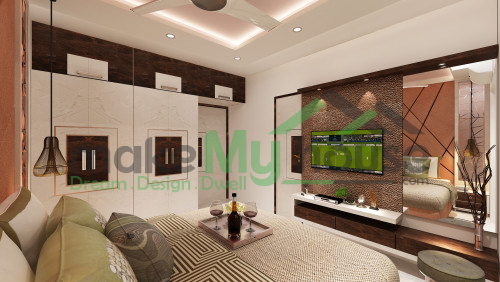 Online Best Bedroom-Kabat-Design Architectural Plan & Ideas By Make My ...