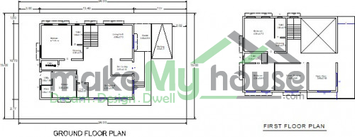 Buy 24x15 House Plan | 24 by 15 Elevation Design | Plot Area Naksha