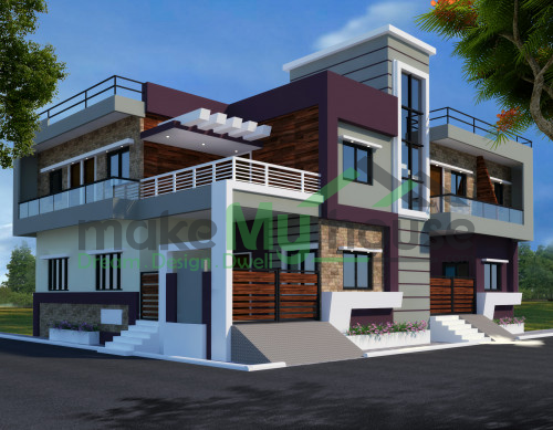 Buy 45x45 House Plan | 45 by 45 Elevation Design | Plot Area Naksha