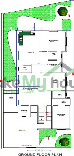 Buy 40x80 House Plan | 40 by 80 Elevation Design | Plot Area Naksha