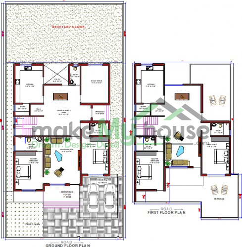 Buy 50x100 House Plan | 50 by 100 Elevation Design | Plot Area Naksha