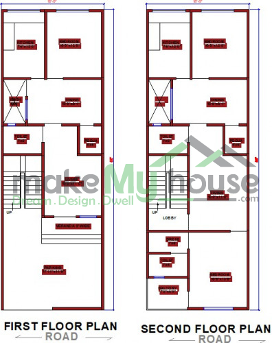 Buy 20x55 House Plan | 20 by 55 Elevation Design | Plot Area Naksha