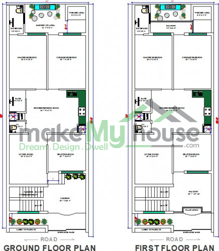 Buy 23x63 House Plan | 23 by 63 Elevation Design | Plot Area Naksha