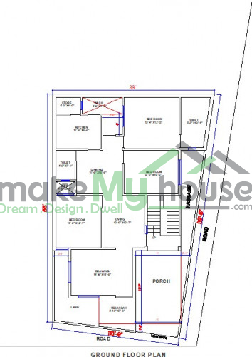 Buy 30x55 House Plan | 30 by 55 Elevation Design | Plot Area Naksha